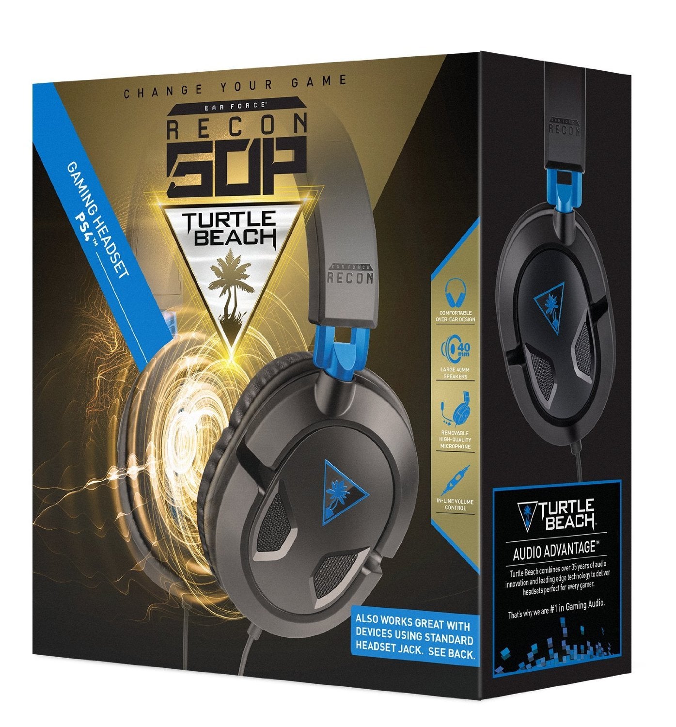 Turtle Beach Ear Force Recon 50P Stereo Gaming Headset (PS4/Xbox One/M ...